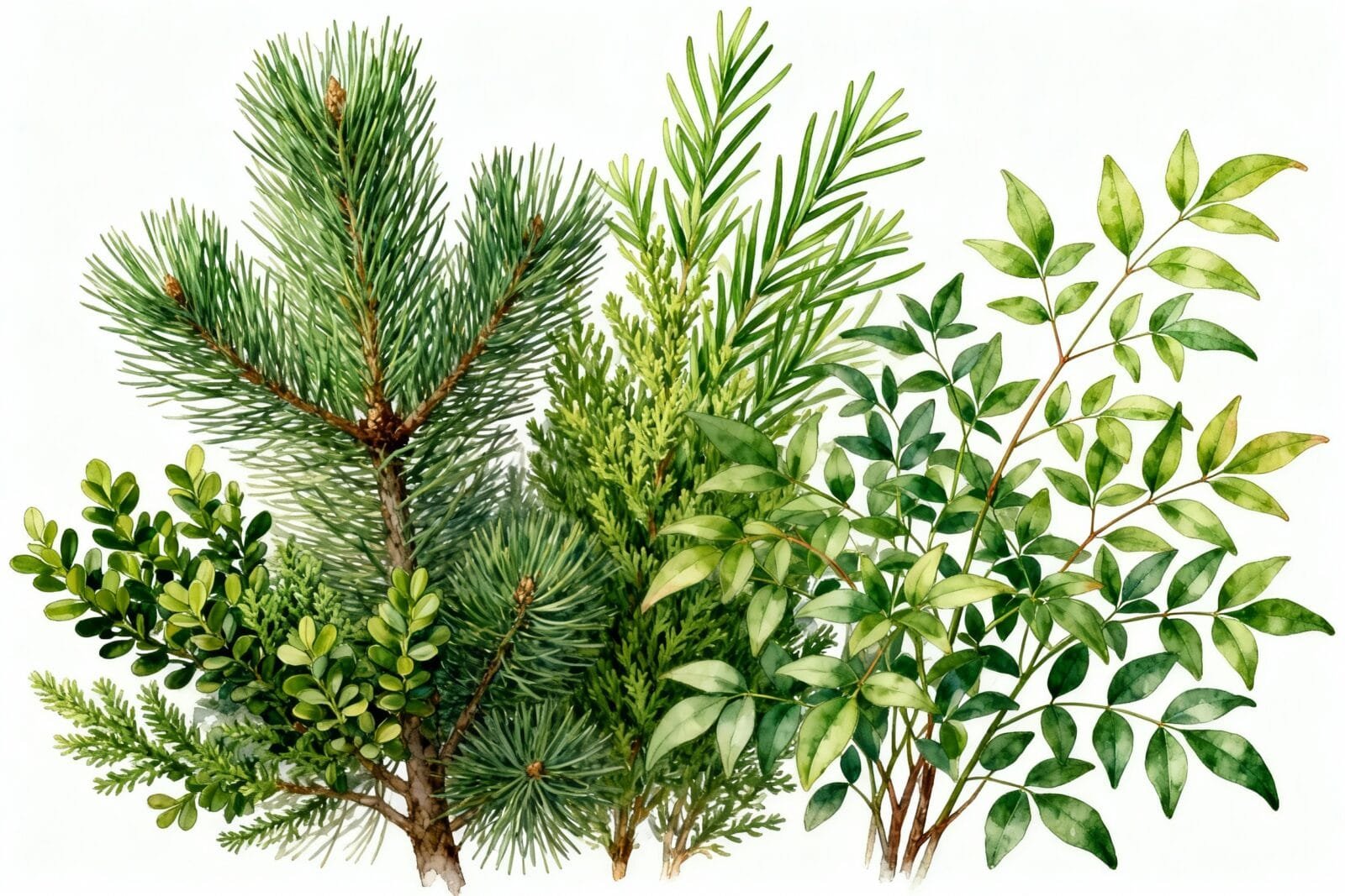 Evergreen Structure: Pine, Podocarpus & Nandina For Four Seasons - Home ...
