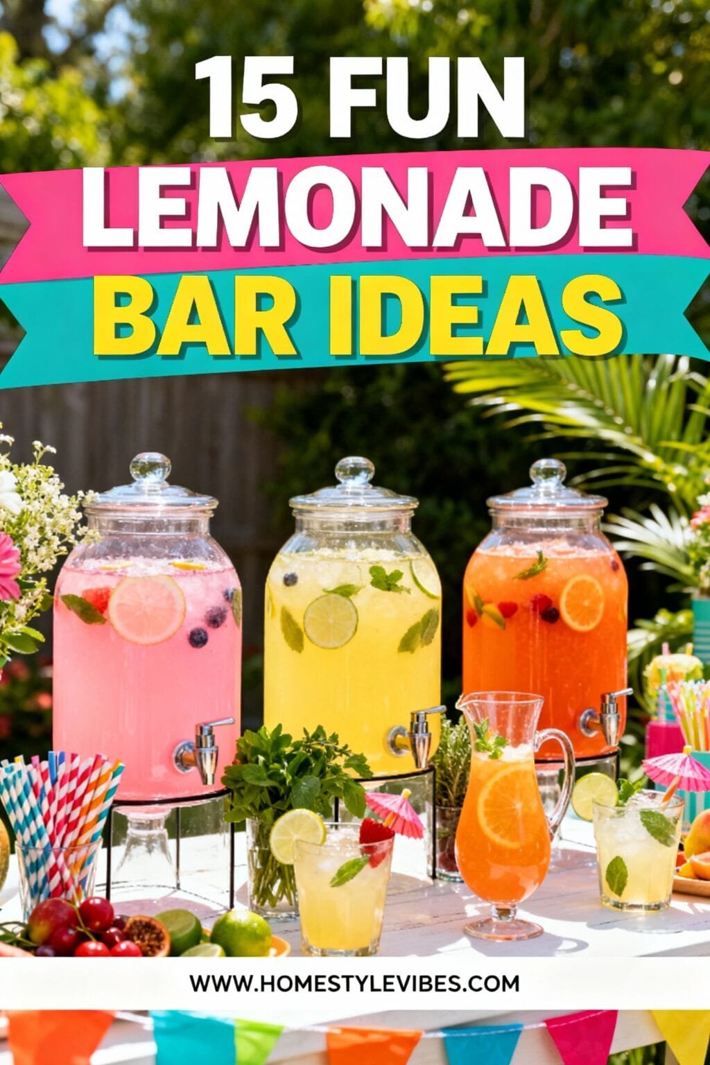 Lemonade Bar Ideas: 15 Fun DIY Drink Stations for Summer Parties ...
